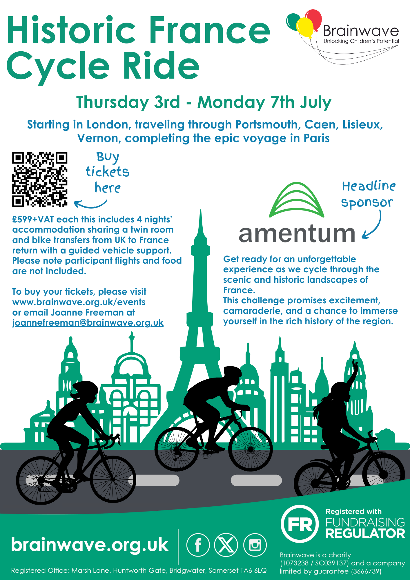 Historic France Cycle Ride flyer – Brainwave